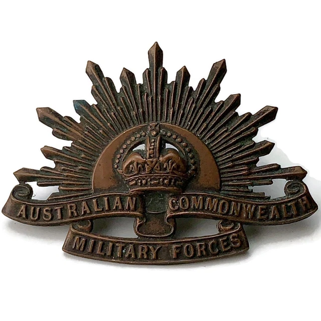 WW1 AUSTRALIAN ARMY Division Commonwealth Military Forces Cap Badge ...