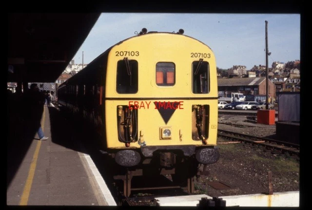 ORIGINAL 35MM SLIDE CLASS 207 UNIT 207103 AT HASTINGS STTION 1995 £2.75 ...