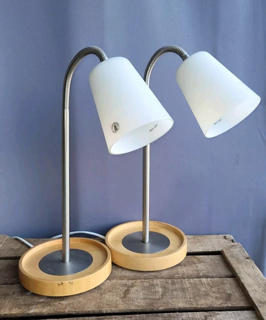 VINTAGE PAIR OF IKEA 90s Basisk Articulated Table Lamps Modernist ...