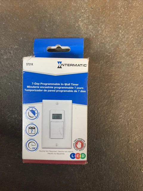 INTERMATIC ST01K 7-DAY programmable in-wall timer $30.00 - PicClick
