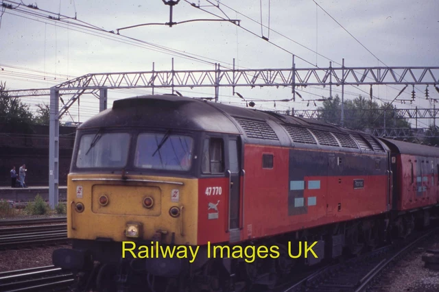 RAILWAY PHOTO - Class 47 47770 RES Parcel Train arrives at Crewe c1992 ...