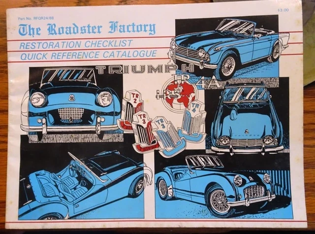 THE ROADSTER FACTORY Restoration Checklist Quick Reference Catalogue ...
