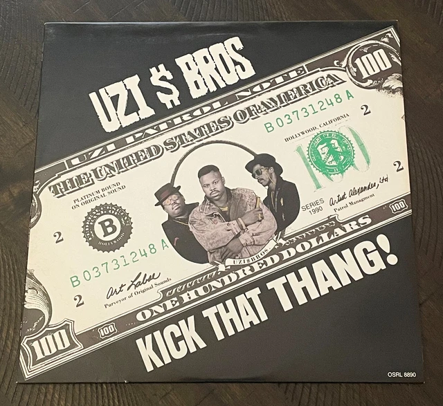UZI $ BROS Kick That Thang ! 12" LP 1990 Hip Hop Rap Tone Loc Eazy-E ...