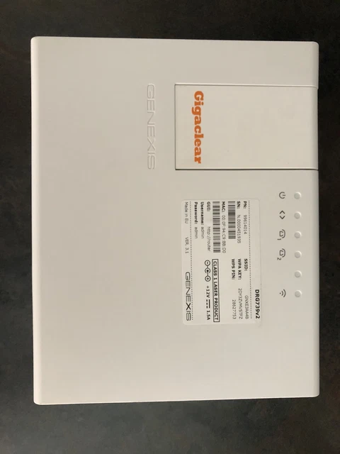 GENEXIS DRG739V2 FIBRE Wireless Router £7.50 - PicClick UK