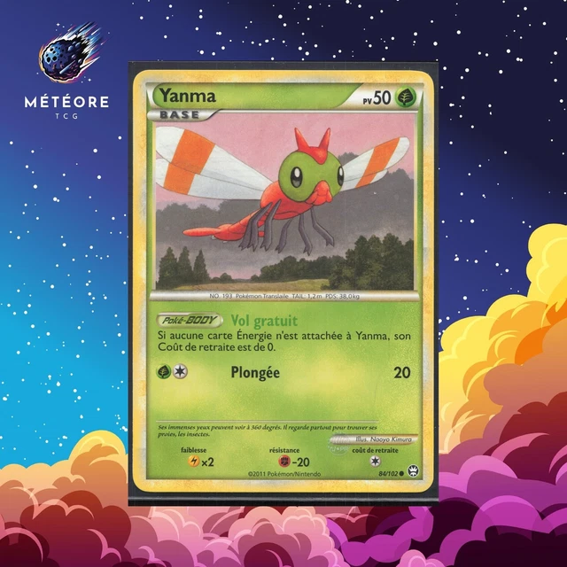 CARTE POKÉMON YANMA 84/102 HGSS Triomphe Français EUR 3,50 - PicClick FR