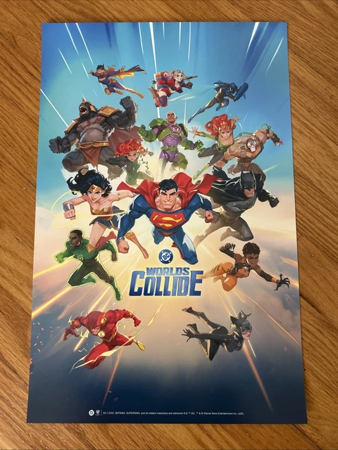 SDCC 2025 COMIC Con DC Worlds Collide Poster 17 x 11 £10.84 - PicClick UK