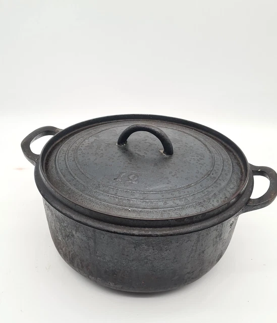ANCIENNE MARMITE COCOTTE en fonte ronde N°12 , vintage - D39 EUR 39,90 ...