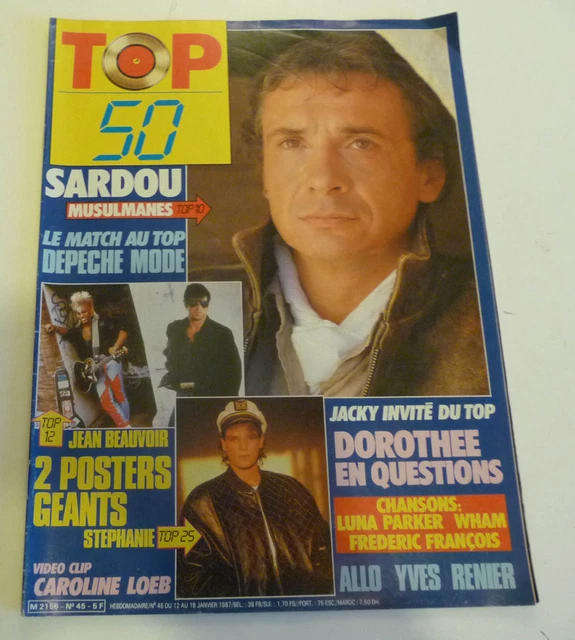 MAGAZINE PEOPLE ANNEES 80 TOP 50 N° 45 monaco sardou complet avec ...