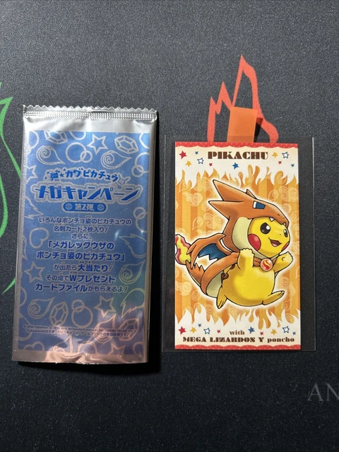 PONCHO PIKACHU MEGA Charizard Y Business Card Pokemon Japanese 2016 EUR ...