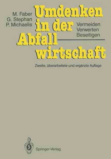 UMDENKEN IN DER Abfallwirtschaft: Vermeiden, Verwerten, Beseitigen by ...