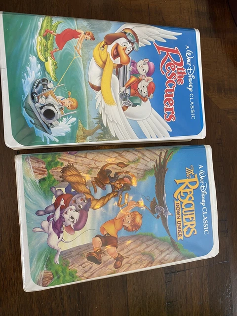 DISNEY BLACK DIAMOND VHS The Rescuers and The Rescuers Down Under ...