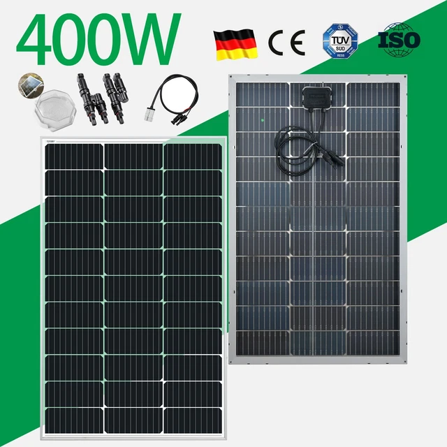 400W BIFACIAL SHINGLED Solar Panel 12V Mono Caravan Home Camping ...