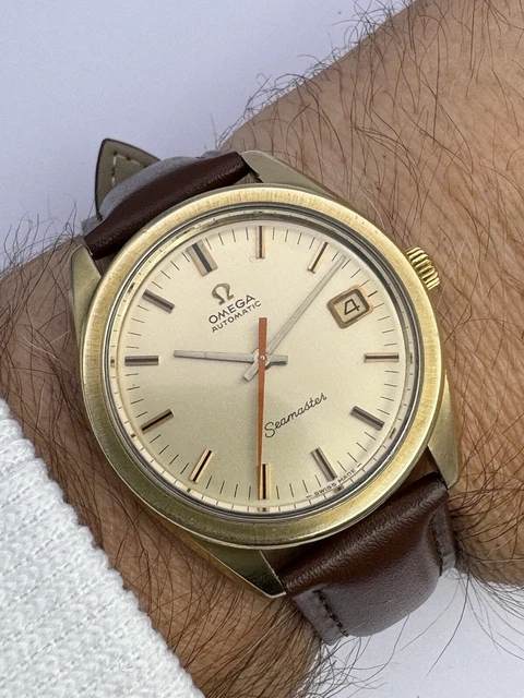 VINTAGE 14K GOLD Cap OMEGA SEAMASTER Automatic Watch Cal 565 £950.00 ...