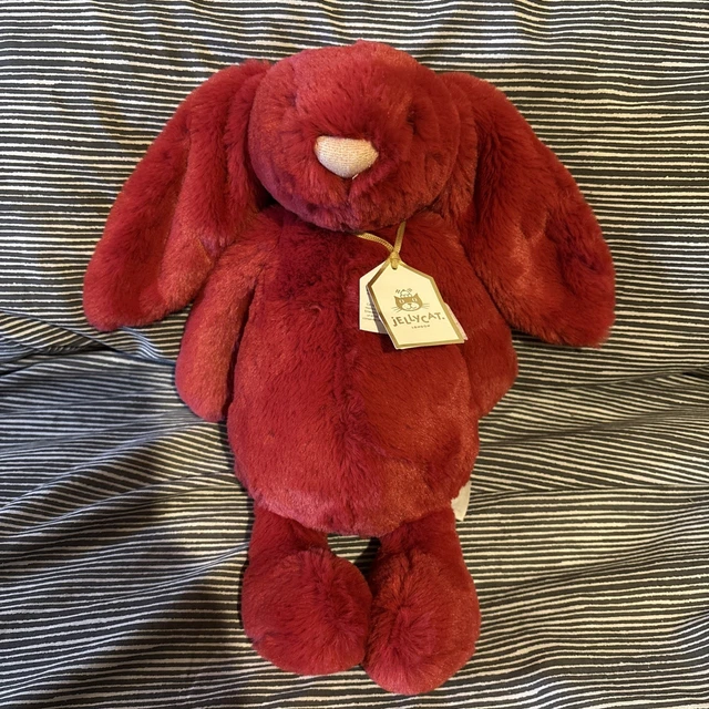 JELLYCAT BASHFUL LUXE Bunny Scarlett Medium - RARE - BNWT - Free Fast ...