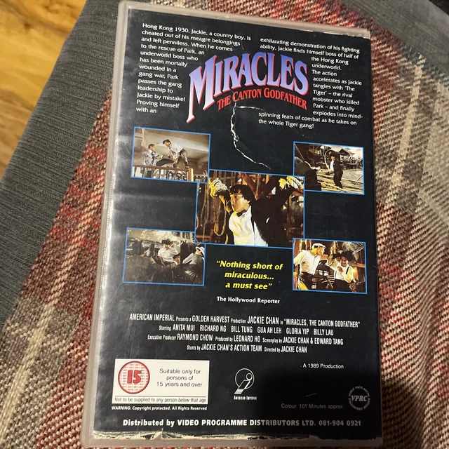 JACKIE CHAN MIRACLES The Canton Godfather Vhs Video Ex Rental Big Box £ ...