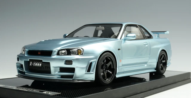 1/12 MOTORHELIX NISSAN Skyline GTR R34 Nismo Z-Tune in light Blue Carbon Base £758.66 - PicClick UK