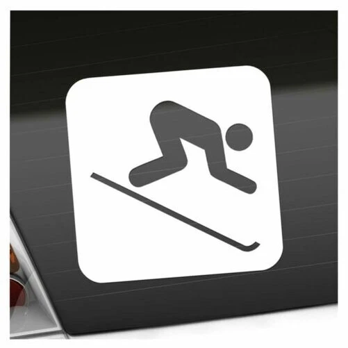 PISTE ABFAHRT PICTOGRAMMES Autocollants Sticker 25 Couleurs Néon Mat ...