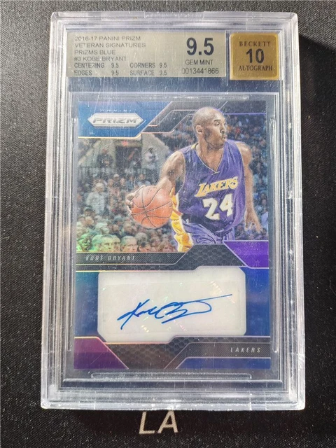 2016-17 PANINI PRIZM Kobe Bryant Vétéran Signatures Bleu Auto /49 BGS 9 ...