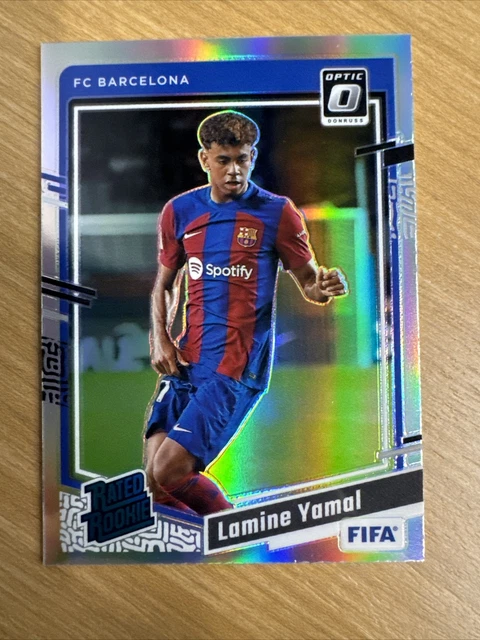 2023-24 DONRUSS LAMINA Calcio Yamal ARGENTO HOLO OTTICO Rookie RC #177 ...