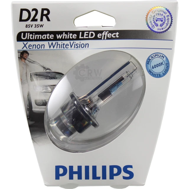 PHILIPS D2R 35W Ultimate Whitevision 6000K Xenon LED Effet 1 Pièce ...