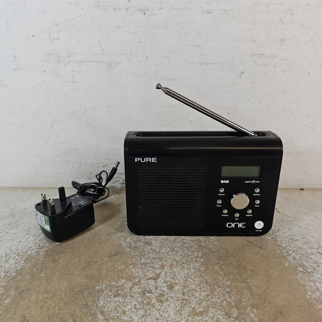 PURE ONE ORIGINAL DAB FM Digital Portable Radio In Black, Tested And ...