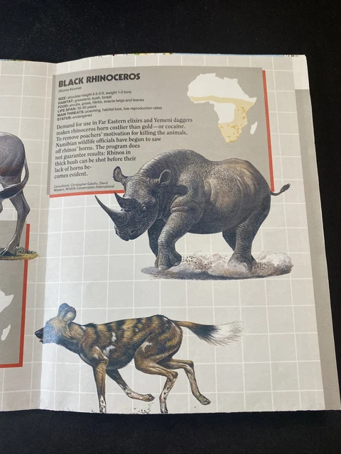 NATIONAL GEOGRAPHIC AFRICA Threatened Map/Insert 1990 $3.99 - PicClick CA