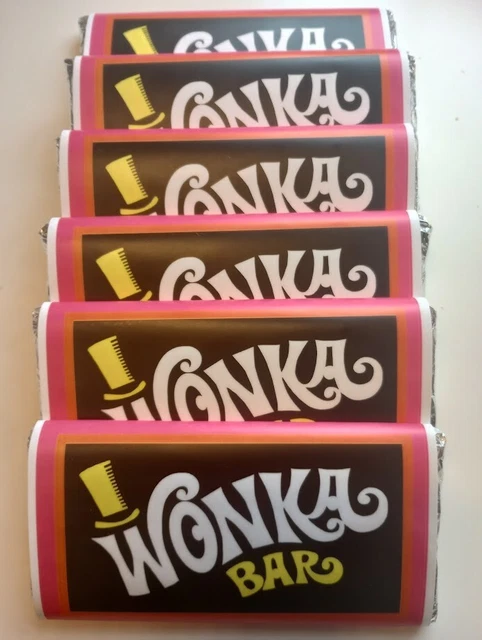 WILLY WONKA CHOCOLATE Bar w/Golden Ticket (Chocolate Included) (1 bar w ...