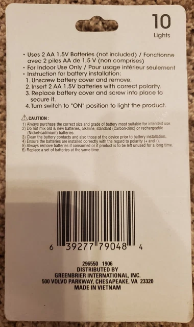 NEW CHRISTMAS HOUSE Red LED Light Set of 10 lights BATTERY OPERATED £8. ...