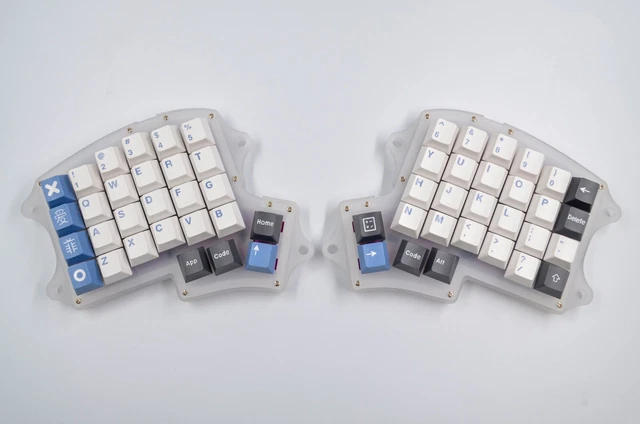 KEEBIO IRIS REV 6 Split Mechanical Keyboard Gazzew Boba U4 Lubed GMK ...