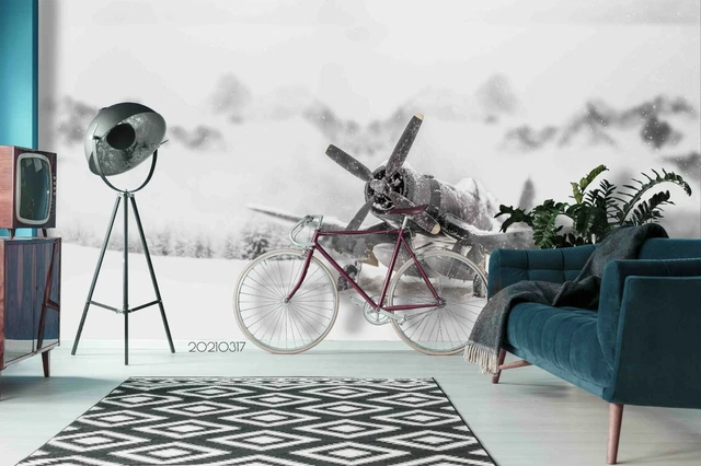 3D MILITARY AIRCRAFT Wallpaper Wall Mural Removable Self-adhesive ...