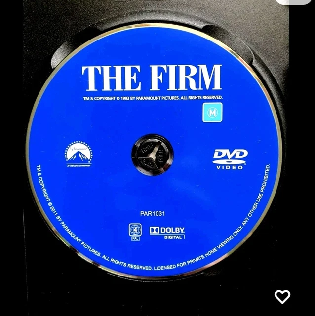 THE FIRM DVD 1993 Law Drama Thriller, Cruise, Hackman, Busey, Region 4 ...