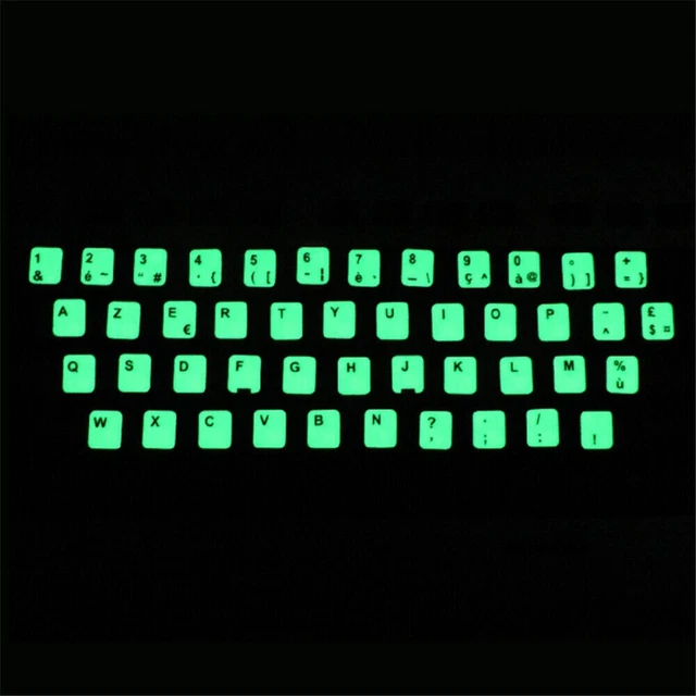 LUMINOUS KEYBOARD STICKERS Russian Korean Arabic English Japanese ...