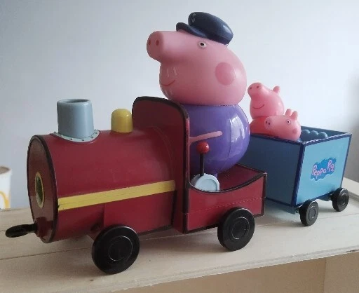 PEPPA PIG GRANDPA Pig's Train With 1 Carriage & Peppa & George £3.49 ...