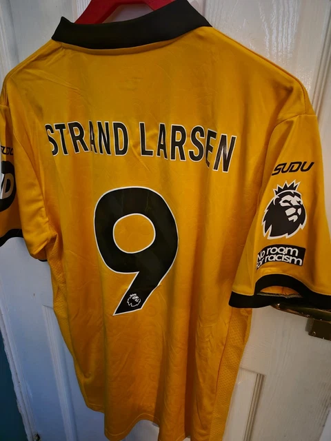 WOLVES 2025/26 HOME Shirt New Strand Larson XL Slim Fit (suit L) £31.89 ...