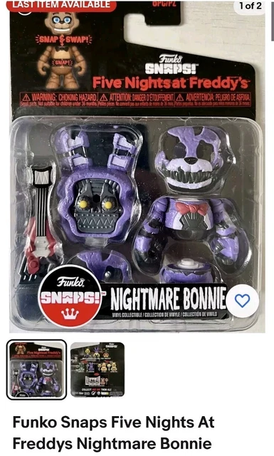 FUNKO SNAPS FIVE Nights At Freddys Nightmare Bonnie Action Figure **NO ...