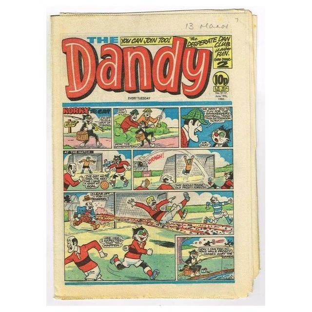 THE DANDY COMIC No.2117 June 19 1982 mbox2169 Korky The Cat £3.95 ...