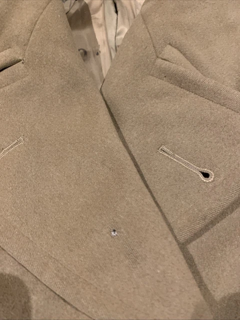 VINTAGE WWII ARMY Officer’s Doeskin Wool Overcoat £52.70 - PicClick UK
