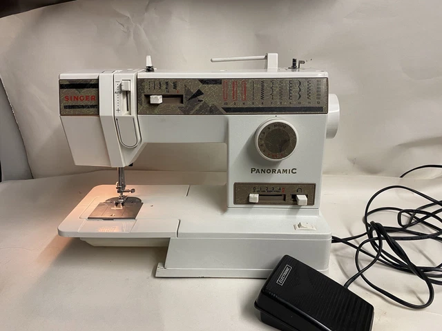 SINGER PANORAMIC SEWING Machine with Cover & Pedal £28.29 - PicClick UK