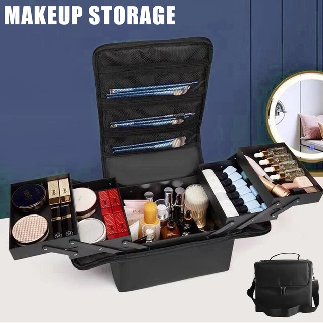 Extra Large Vanity Case Beauty Box Make Up Jewelry Cosmetic Nail Tech