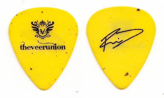 DIE VEER UNION Ryan Ramsdell Signatur Gelb Gitarre Pick - 2010 Tour EUR ...