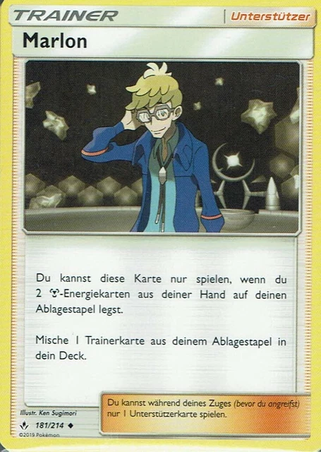 POKEMON CARTE SM10 Forces Dans Ligne 181/214 Marlon EUR 1,00 - PicClick FR