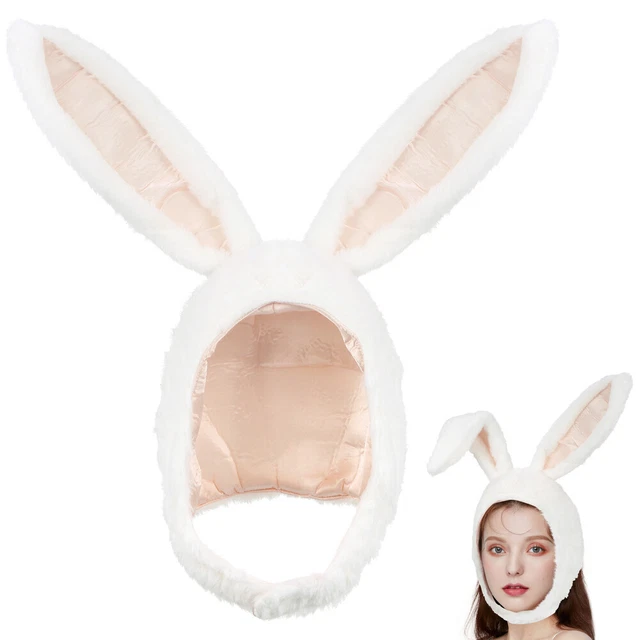 MOVING BUNNY EARS Hat Role Cosplay Cartoon Animal Mask Shrink £9.99 ...