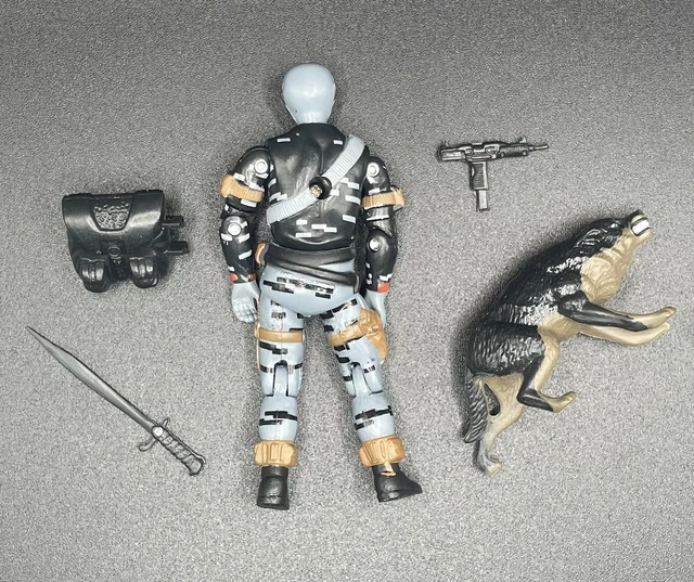 GI JOE BLACK Major Snake Eyes V2 3.75 Special Forces Airborne Figure ...