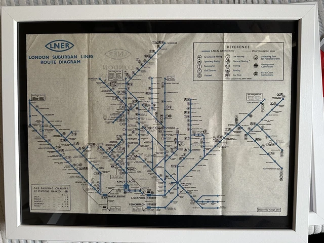 LNER VINTAGE RAILWAY map Of London Suburban Routes EUR 35,48 - PicClick DE