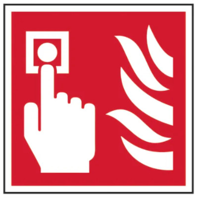 FIRE ALARM CALL Point Symbol' Sign 100mm x 100mm £4.99 - PicClick UK