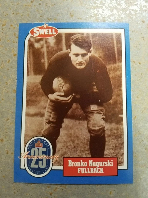BRONKO NAGURSKI 1989 Swell Pro Football Hall of Fame Football Greats ...