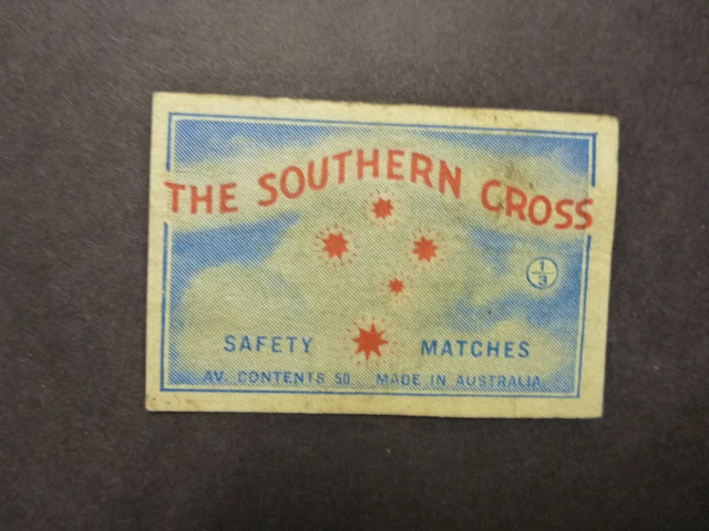 VINTAGE AUSTRALIAN MATCHBOX Label- The Southern Cross EUR 3,60 - PicClick FR