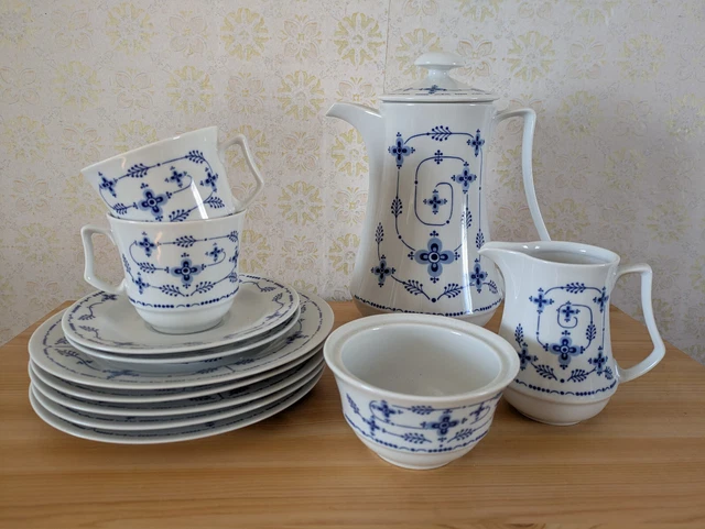 SERVICE GRAF VON Henneberg Ilmenau Porzellan DDR Kaffee Tee echt Kobalt EUR 25,00 - PicClick DE