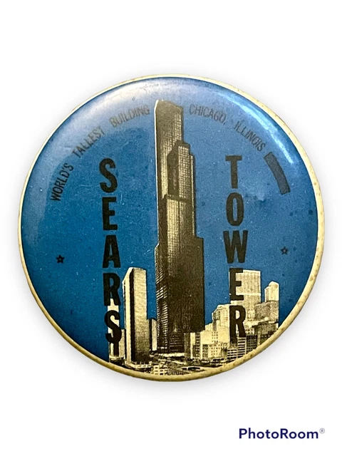 BOUTON SEARS TOWER Button World's Tallest Building Chicago IL épingle ...