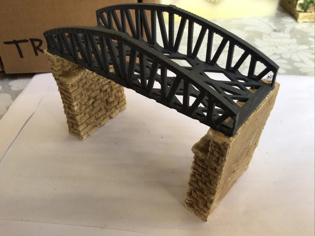 N SCALE BRIDGE Set Up, 1 X Plate Girder Bridge & Abutments ,Single ...